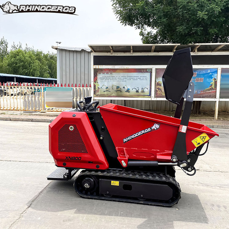 Construction Dumper for Sale 0.8 ton Rhinoceros XN800 Mini Rubber Dumper Factory Price with ...
