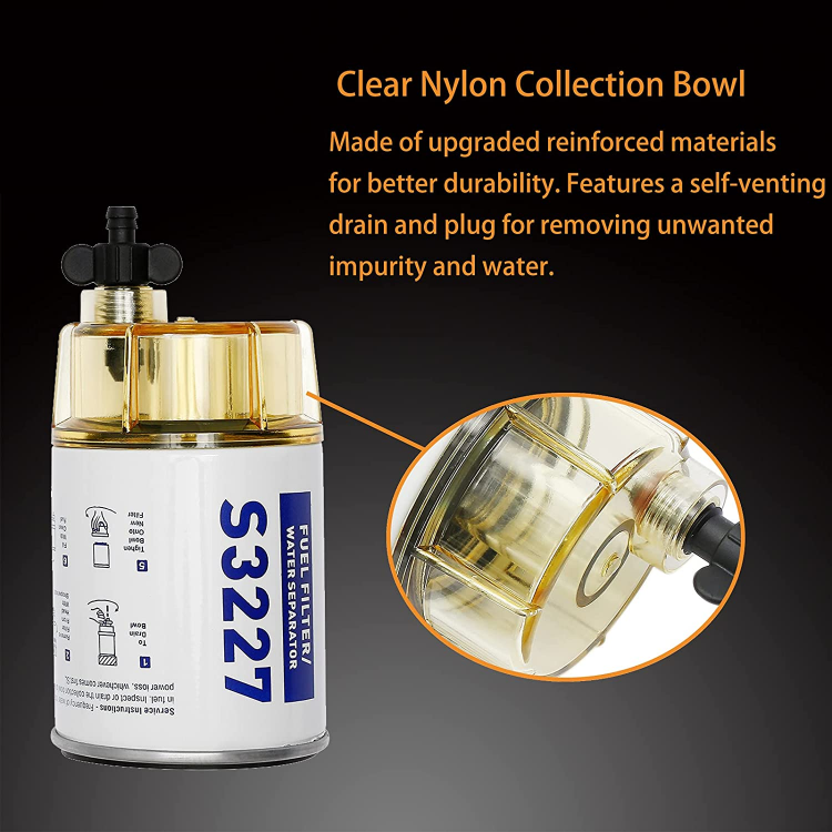 Motor Boat Outboard Motor Water Separating Fuel Filter S3227 320R ...
