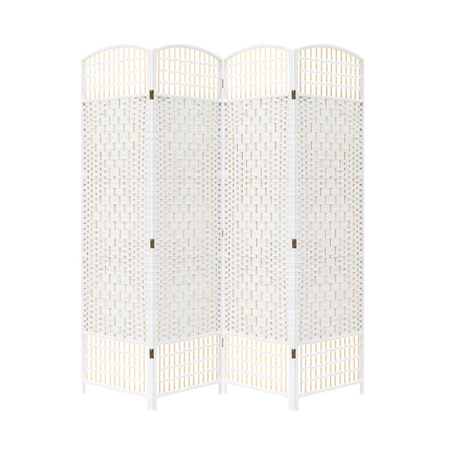 woven foldable wall desk clear glass waterfall room divider ...