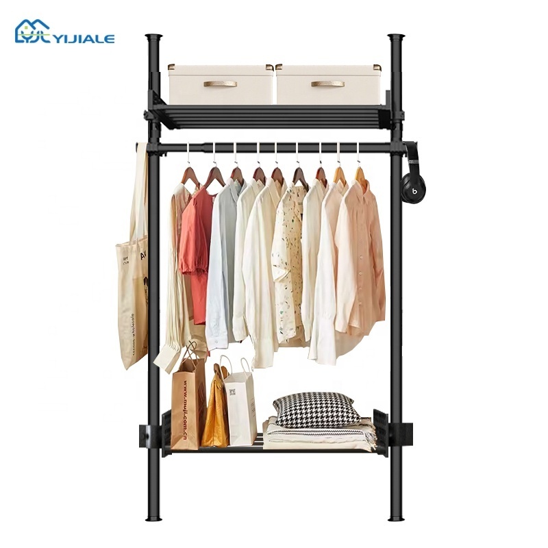 China Type Floor Vertical Clothes Rack Warehouse Diy Metal Portable ...