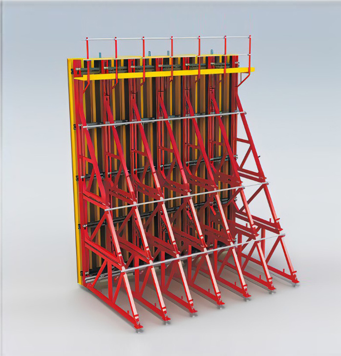 construction pull-push prop single side climbing formwork for Metro/Dam ...