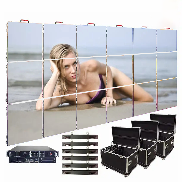 Outdoor P3.91 Indoor LED Display Screen 500x1000mm Video Wall Panels Complete System Concert ...