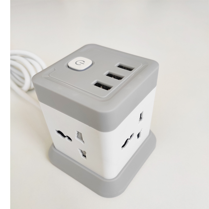 4 Outlet Universal Power Extension Socket Strip With 3 USB Port And ...