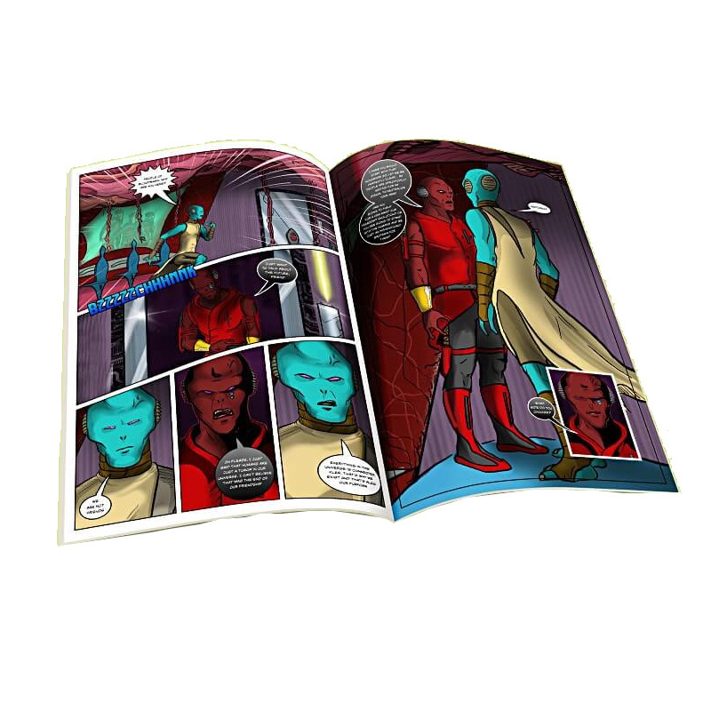 Full color cartoon custom softcover children story reading comic books ...