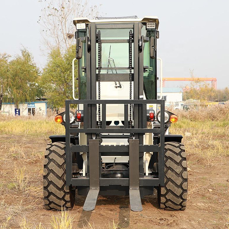 Four Wheel Drive rough terrain forklift 3T 3.5T 4T 5T 5000KG off road diesel forklift truck 4WD ...