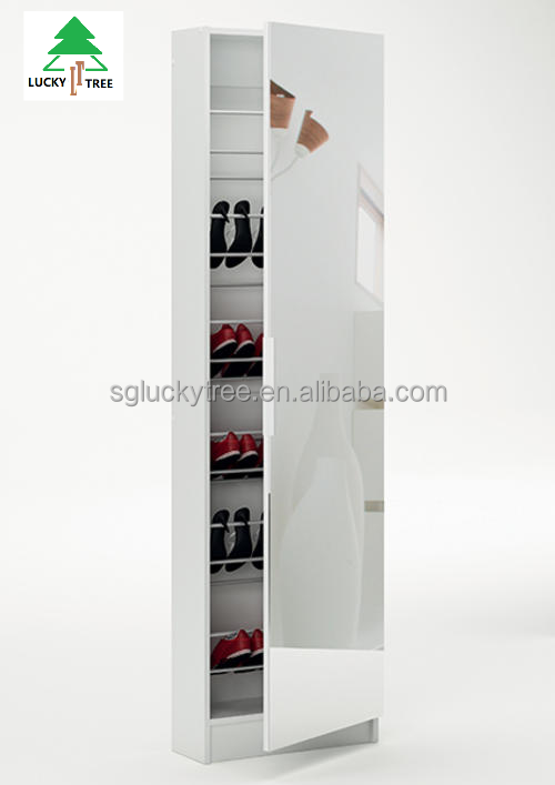 Wall mounted mirror shoe cabinet store