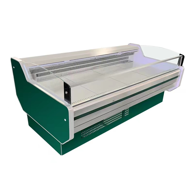 Glass door meat display chiller Deli meat display case fish cooling ...