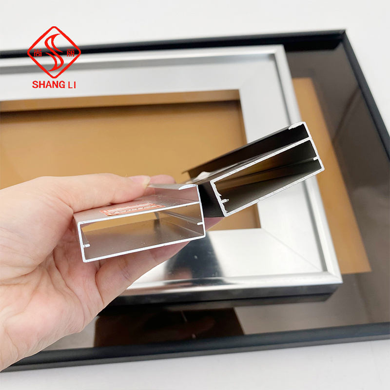 Aluminum profile frame glass door and window frame wardrobe kitchen ...