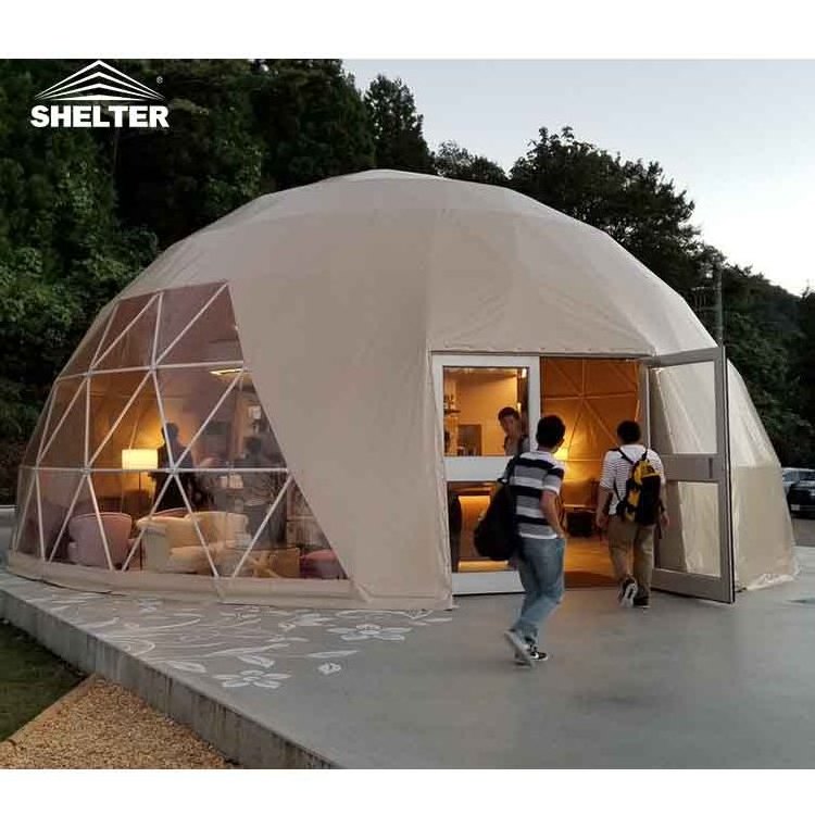 outdoor pvc Luxury Glamping Domo hotel House half Igloo Geodesic Resort ...