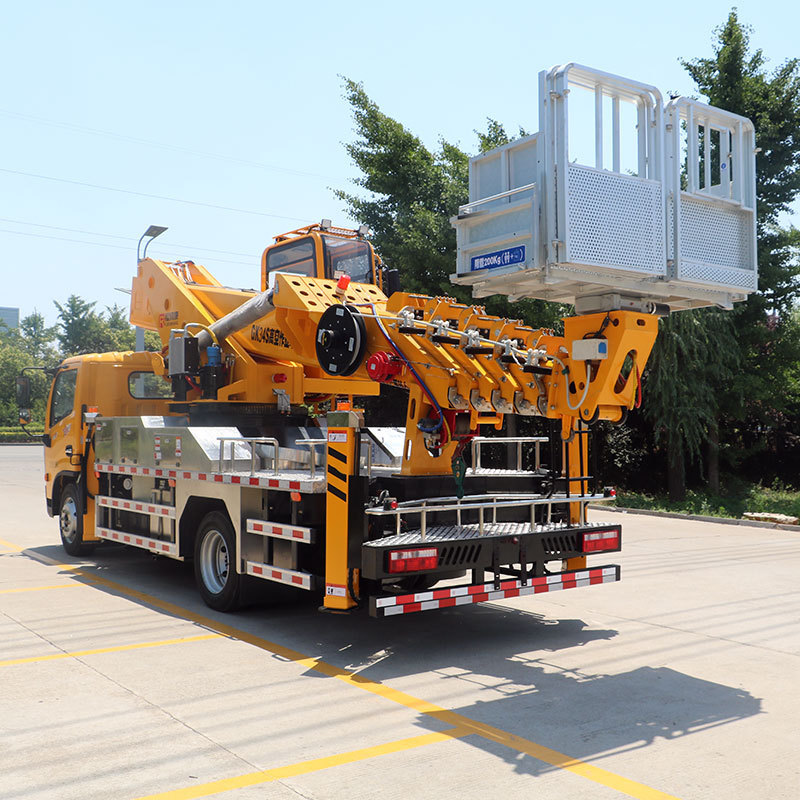 35M Hydraulic Truck Mounted Aerial Telescopic Access Ladders Bucket ...