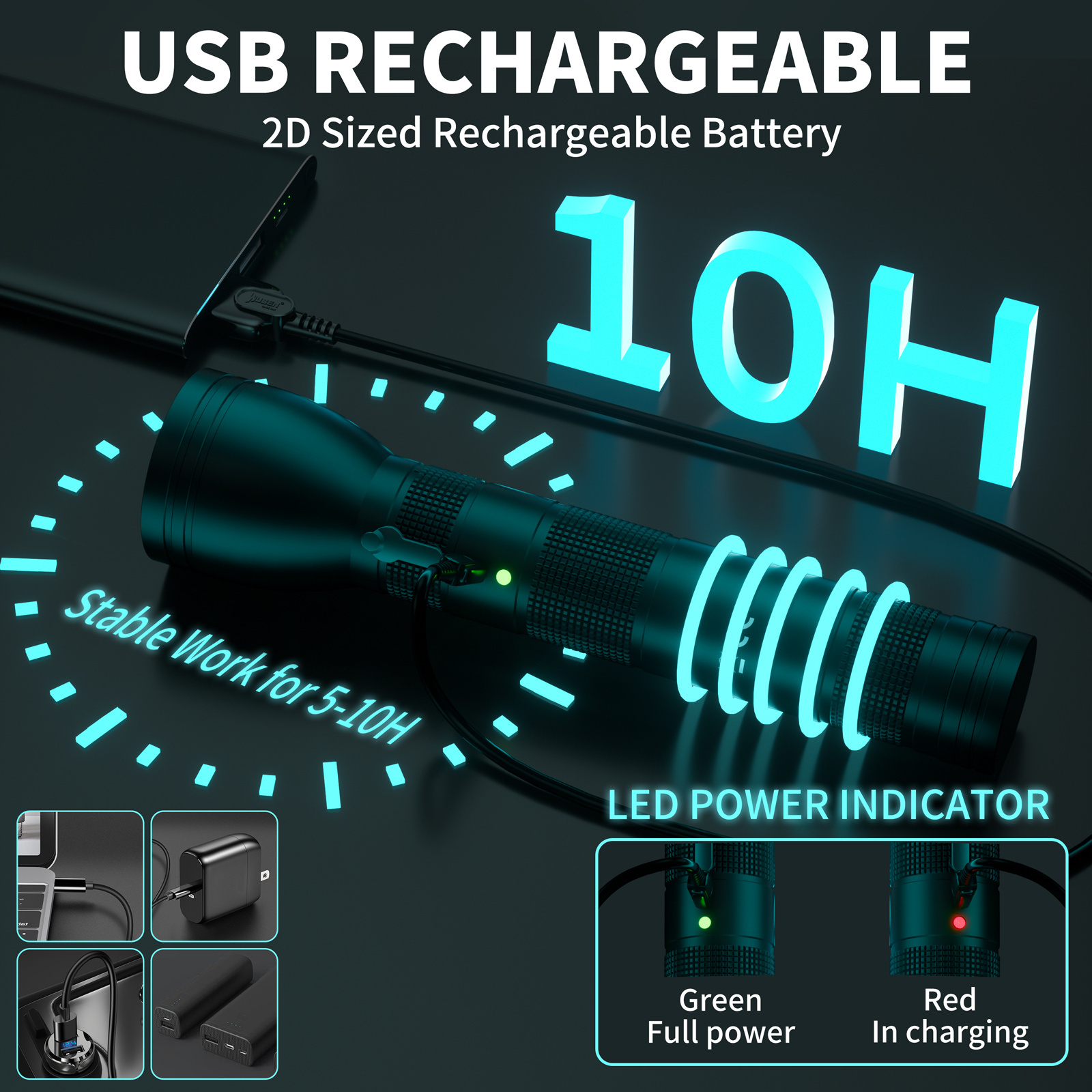 super bright power torch light long range linternas led 100000 luminens ...