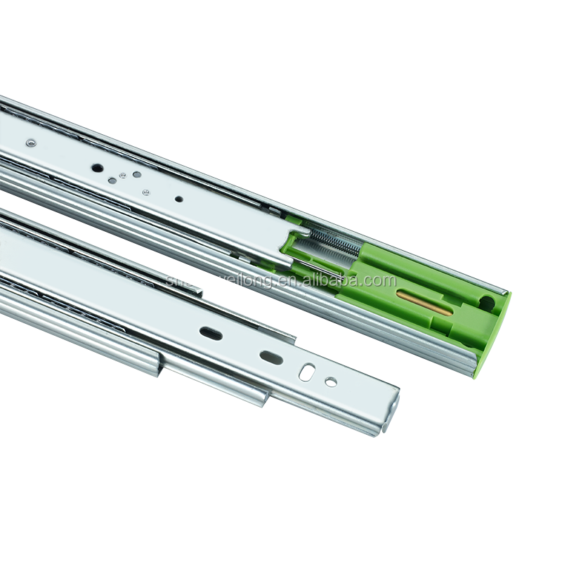 2 fold 27 mm channel telescopic slide drawer ball bearing drawer slide ...