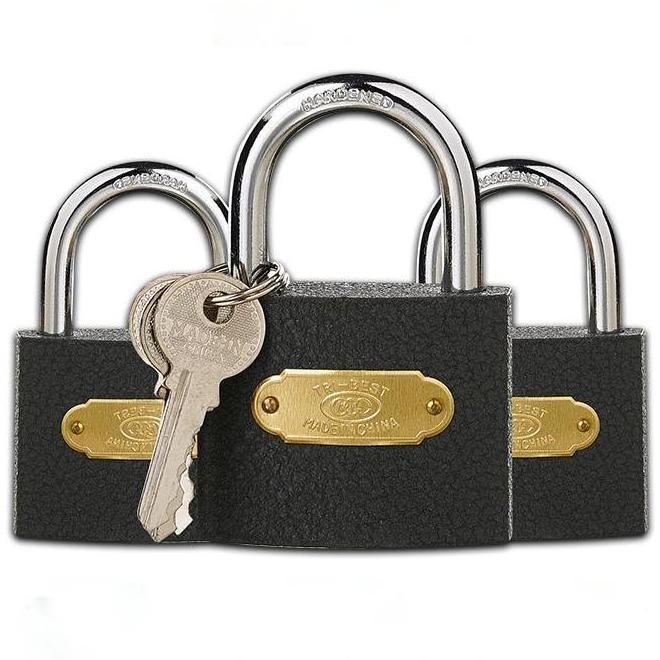 Top Security Hardened Solid Steel Padlock 32MM Grey Iron Pad Lock ...
