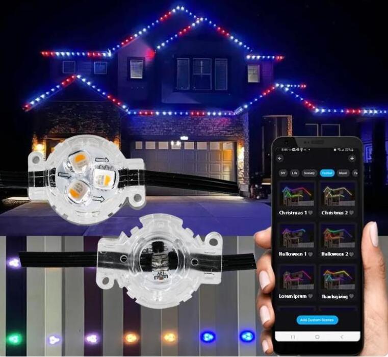 SHIJI IP67 IP68 Addressable 12V UCS2904 30mm Rgbw Led Pixel Point Light ...