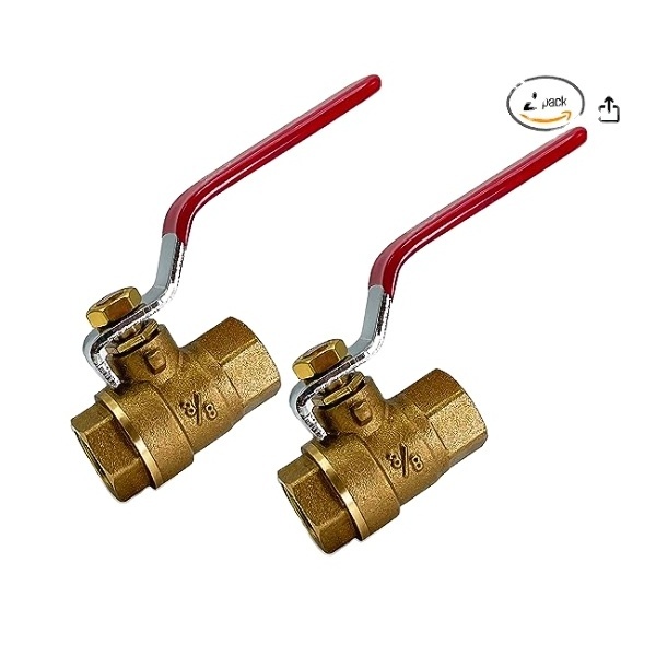 3/8" Full Port Heavy Duty Ball Valve, Female Thread NPT Water Stop Shut ...