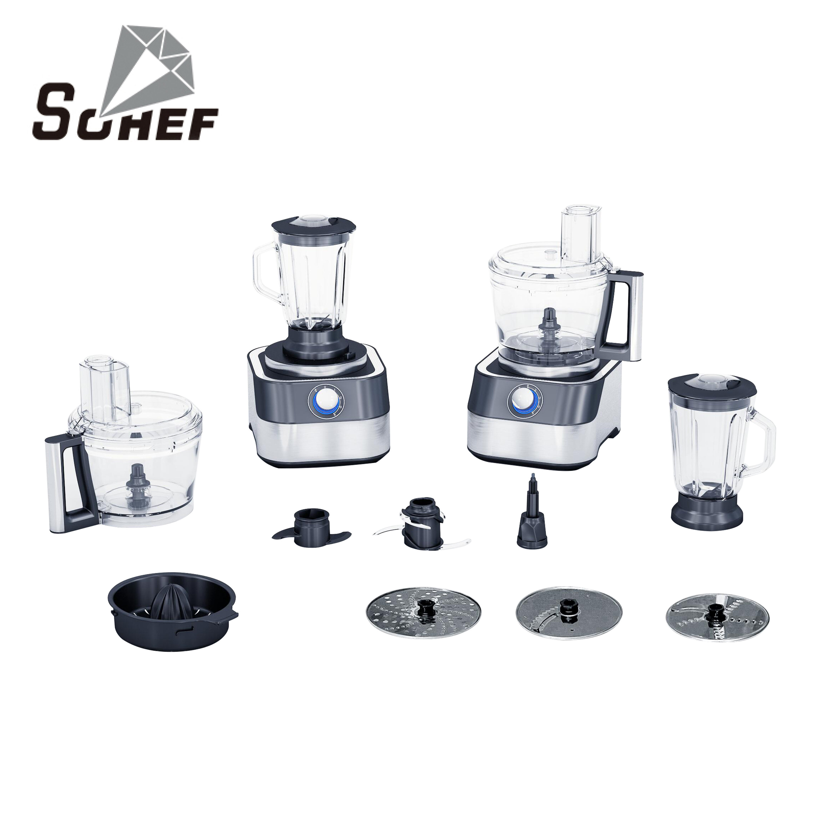 1000W 2.5L 3 in 1 Stand Chef Mixer Machine Blender and Juicer Electric ...