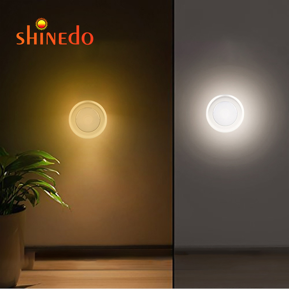 Tap Light Push Stick on Lights Battery Powered Mini LED Puck Night ...