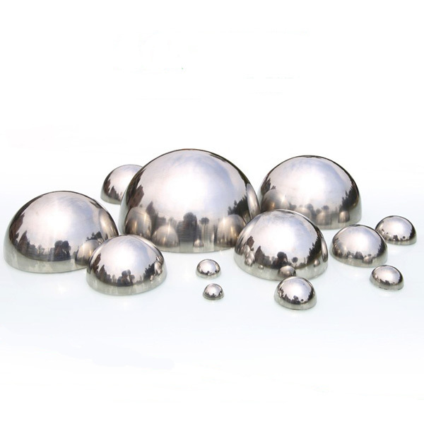 Hot 304 stainless mirror surface 500mm half hollow metal sphere for ...