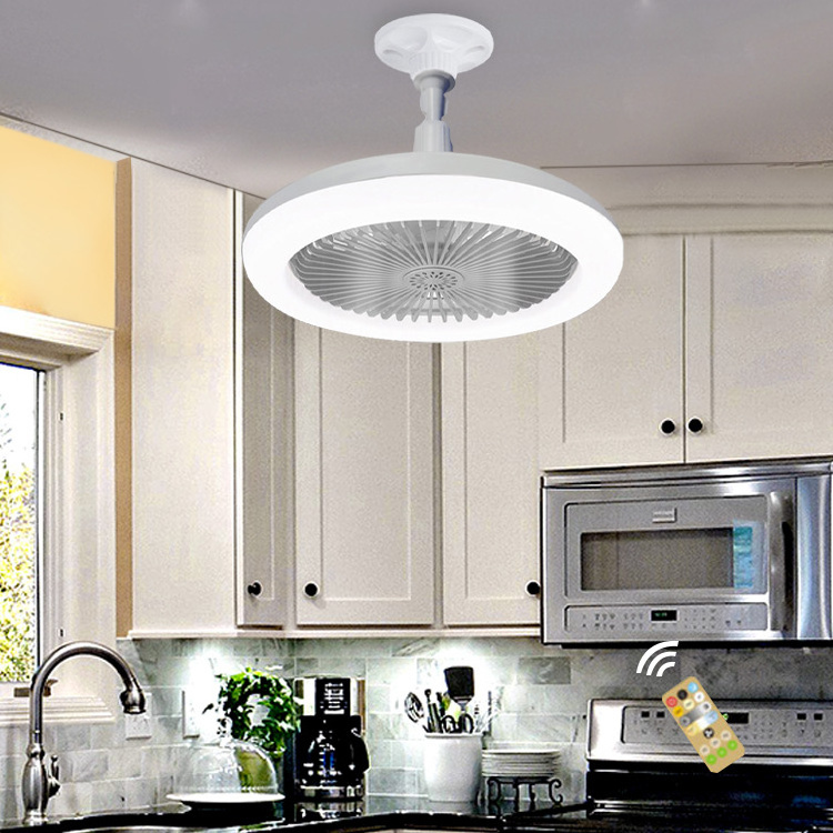Shinyland ceiling fan lamp remote control dimmable low profile E27 ...