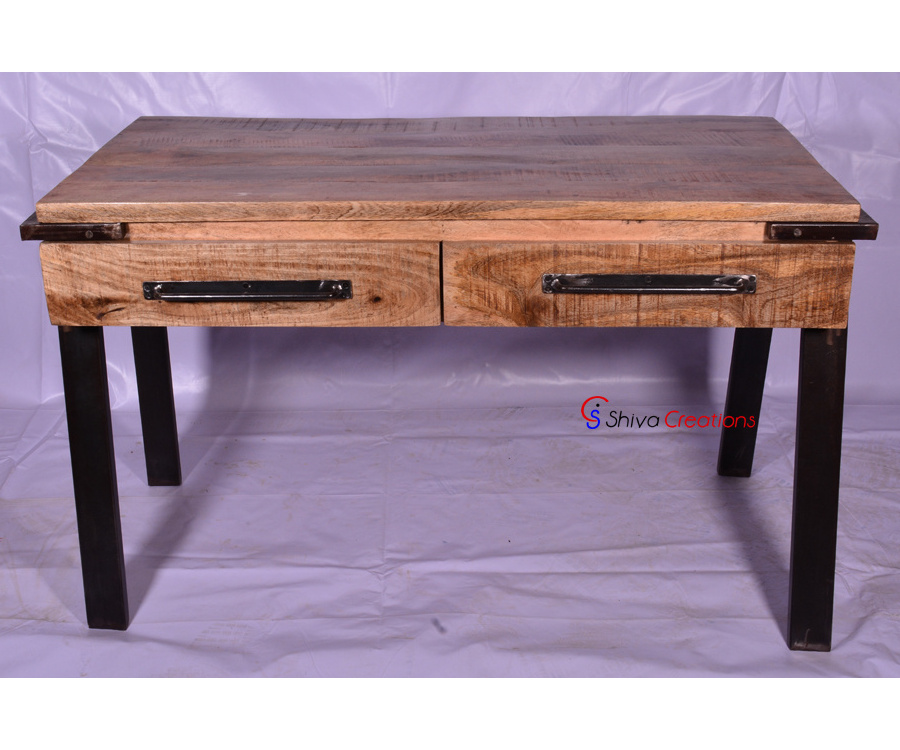 Industrial Vintage Office Study Desk Table Rustic Industrial Computer ...