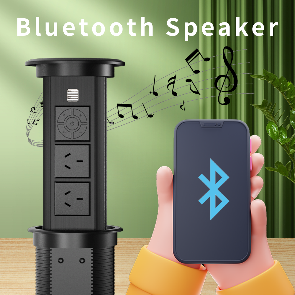 Motorized Pop Up Hidden Outlet Smart Pop Up Desktop Socket For Kitchen ...