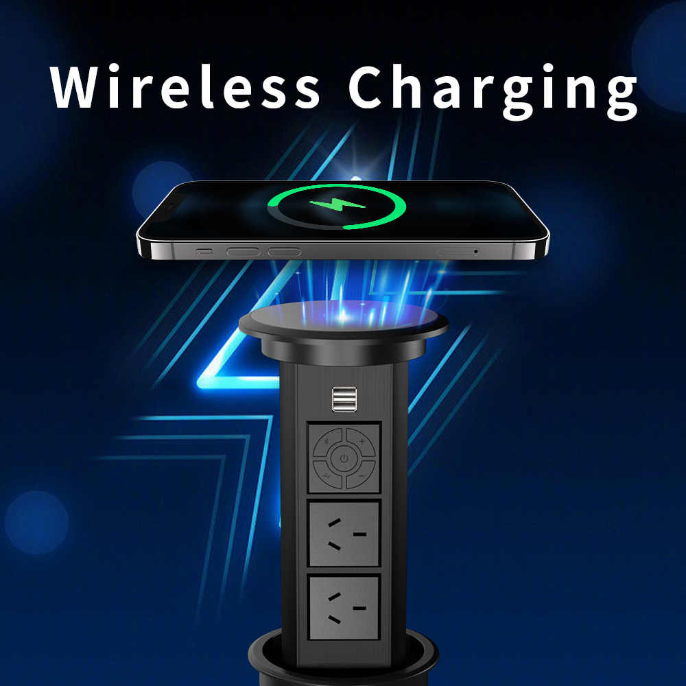 Motorized Pop Up Hidden Outlet Smart Pop Up Desktop Socket For Kitchen ...