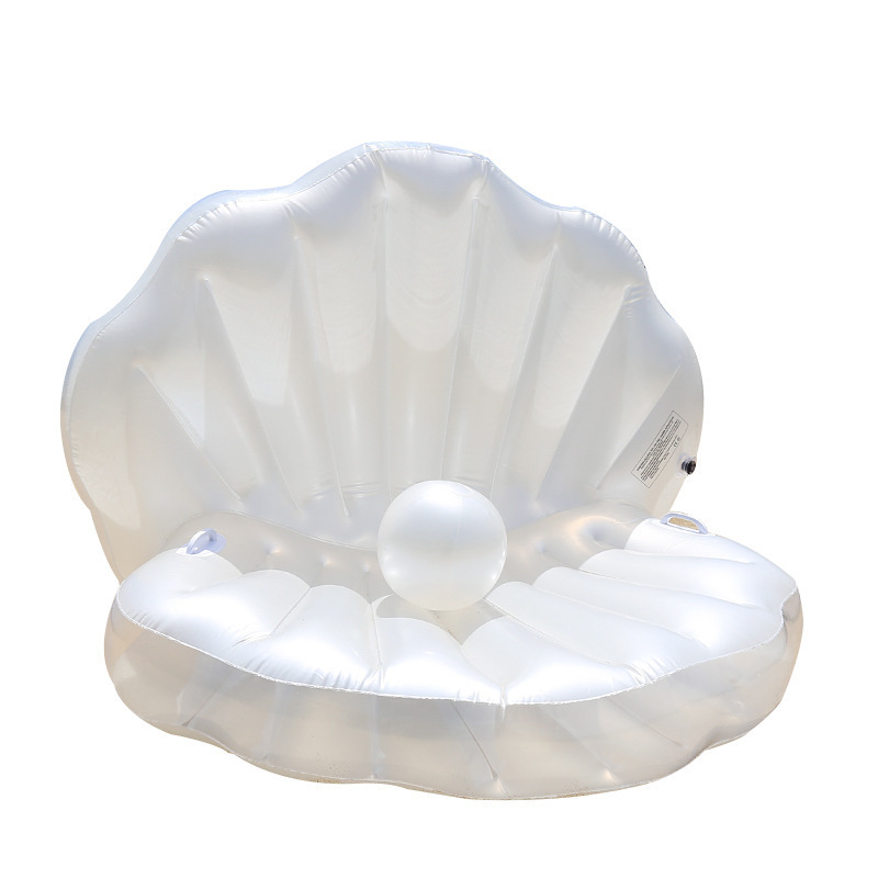 Blow Up Inflatable Seashell Pool Float with Pearl Ball for Swimming ...