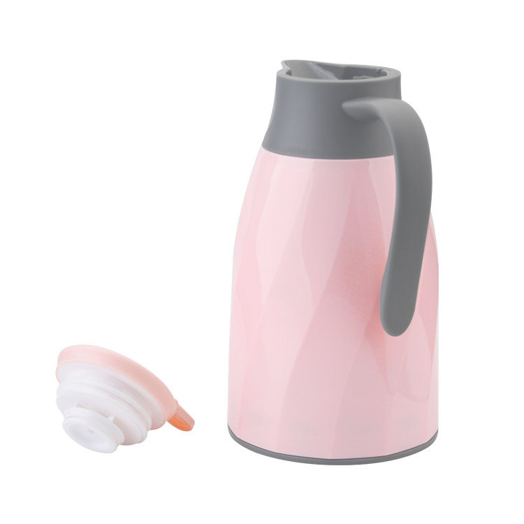 Custom printed plastic thermal insulated flask carafe pot double walled ...