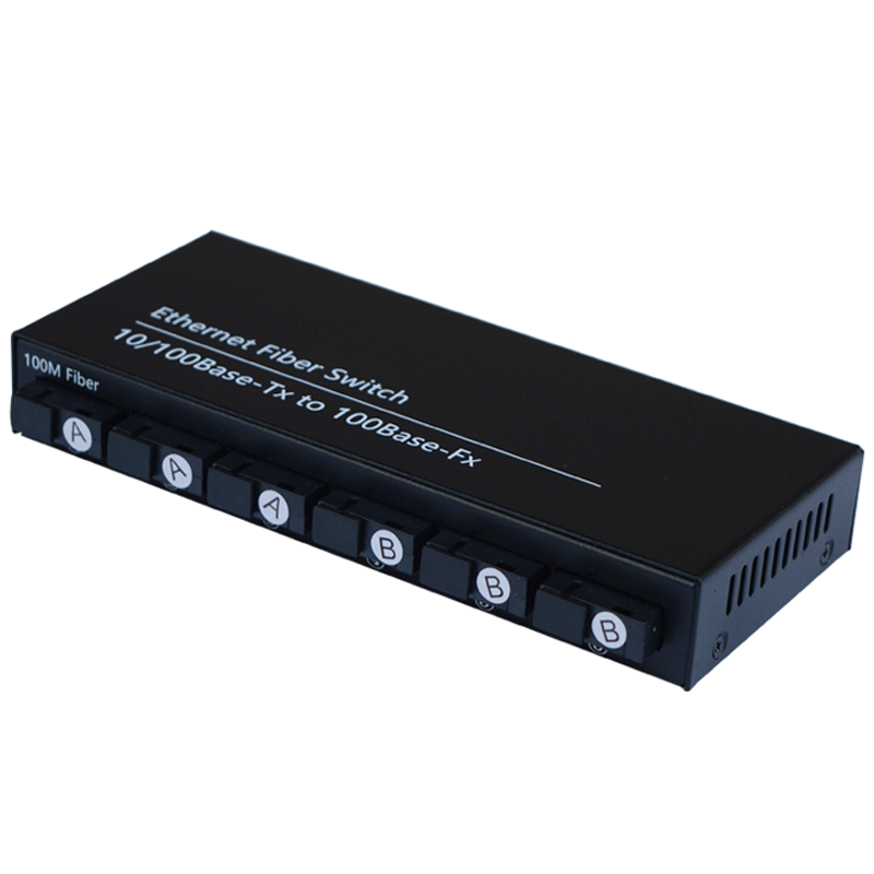 Fiber Optic Media Converter 10/100M Optical Fiber switch 6 port 2 ...