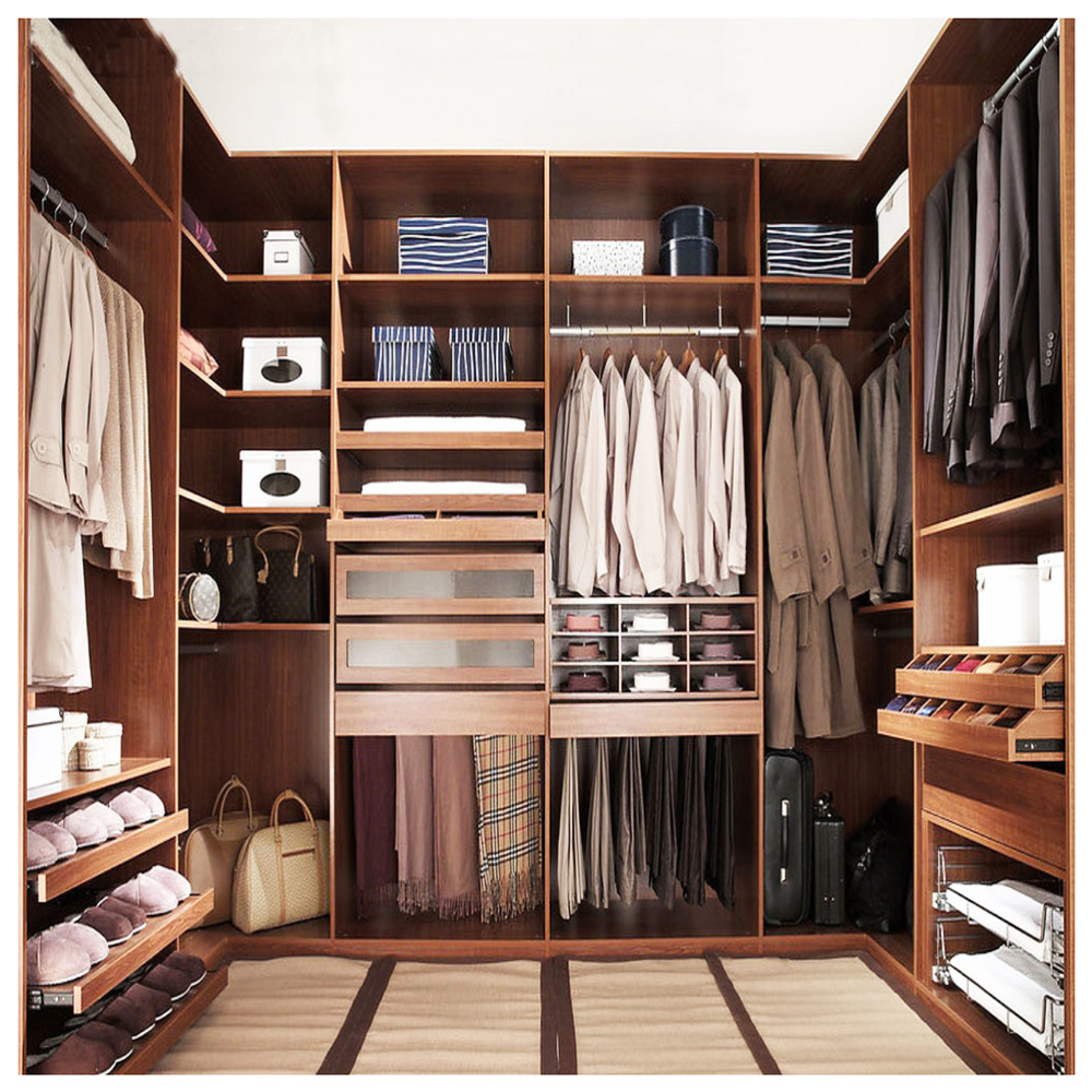 Wooden closet for hanging clothes store