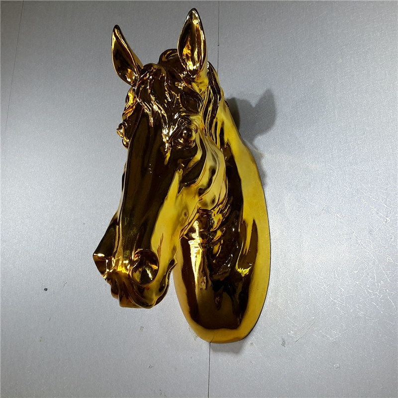 Custom Home Art Craft 3d Resin Fiberglass Horse Head Sculpture For Wall ...