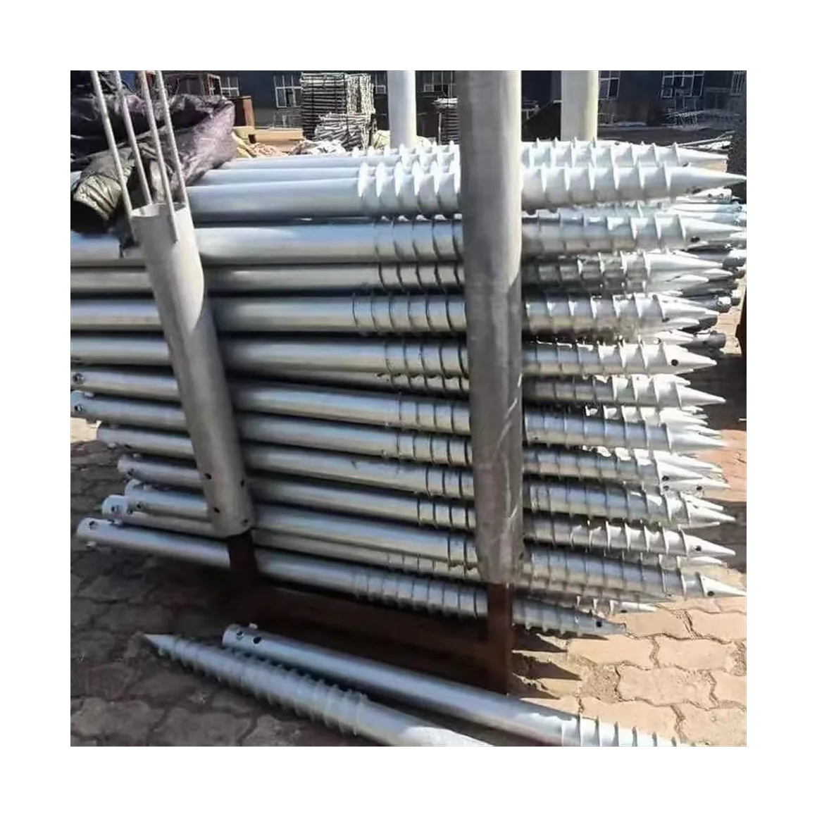 Good Quality spiral pile ground earth anchor screw pile in ground ...