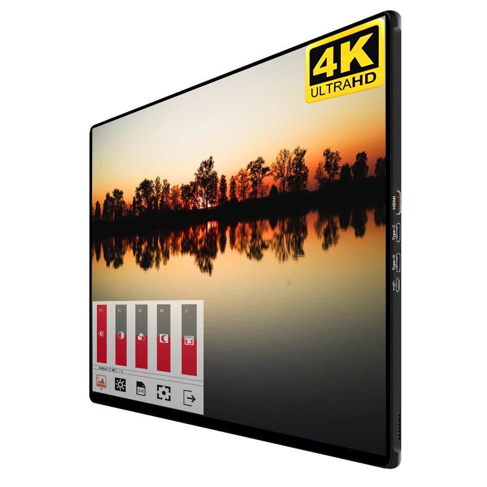 Sibolan wholesale ips LCD metal frame 15.6 inch 4k portable monitor ...