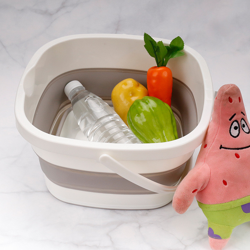 Multifunction Portable Bucket Round Folding Plastic Camp Beach Sand ...