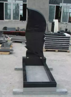 Funeral Carved Granite Headstones Monuments Black marble slab European ...