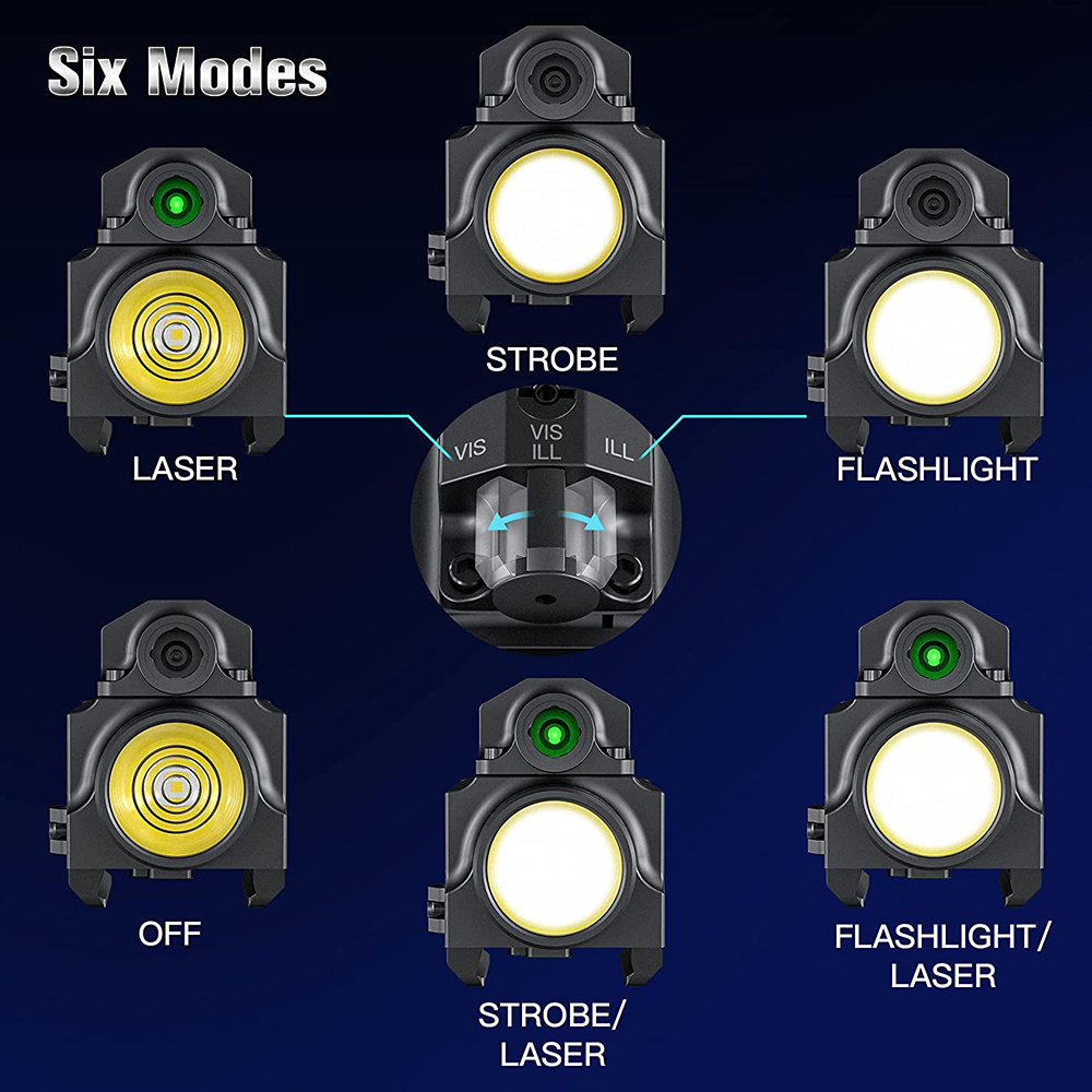 Best 1000 lumen rechargeable USB red tactical laser beam flashlight ...