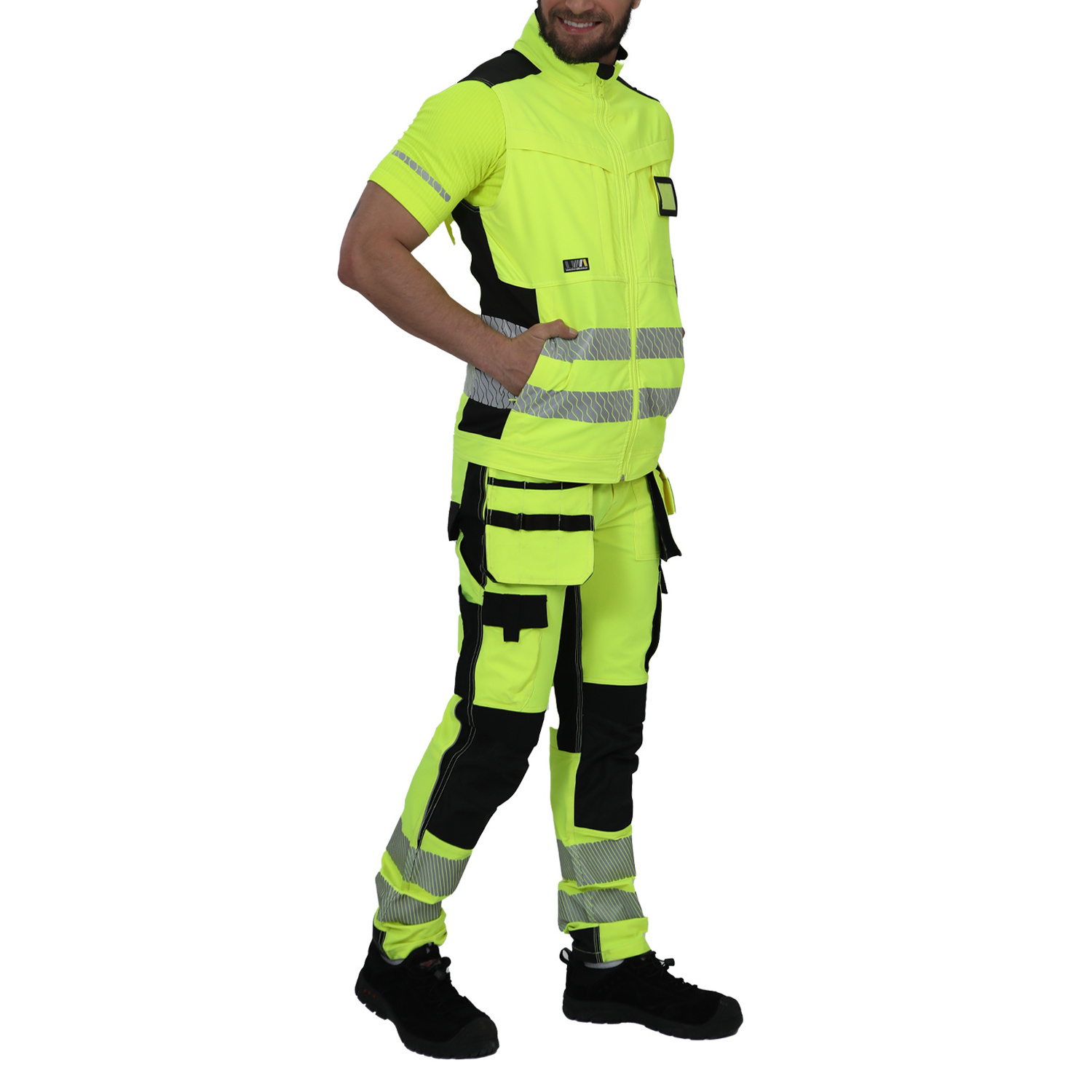 High Visibility Reversible Insulated Safety Vest with ANSI Compliant ...