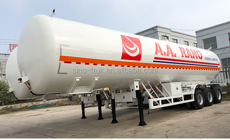 3 axles LPG gas tank propane transport road tanker semi trailer truck ...