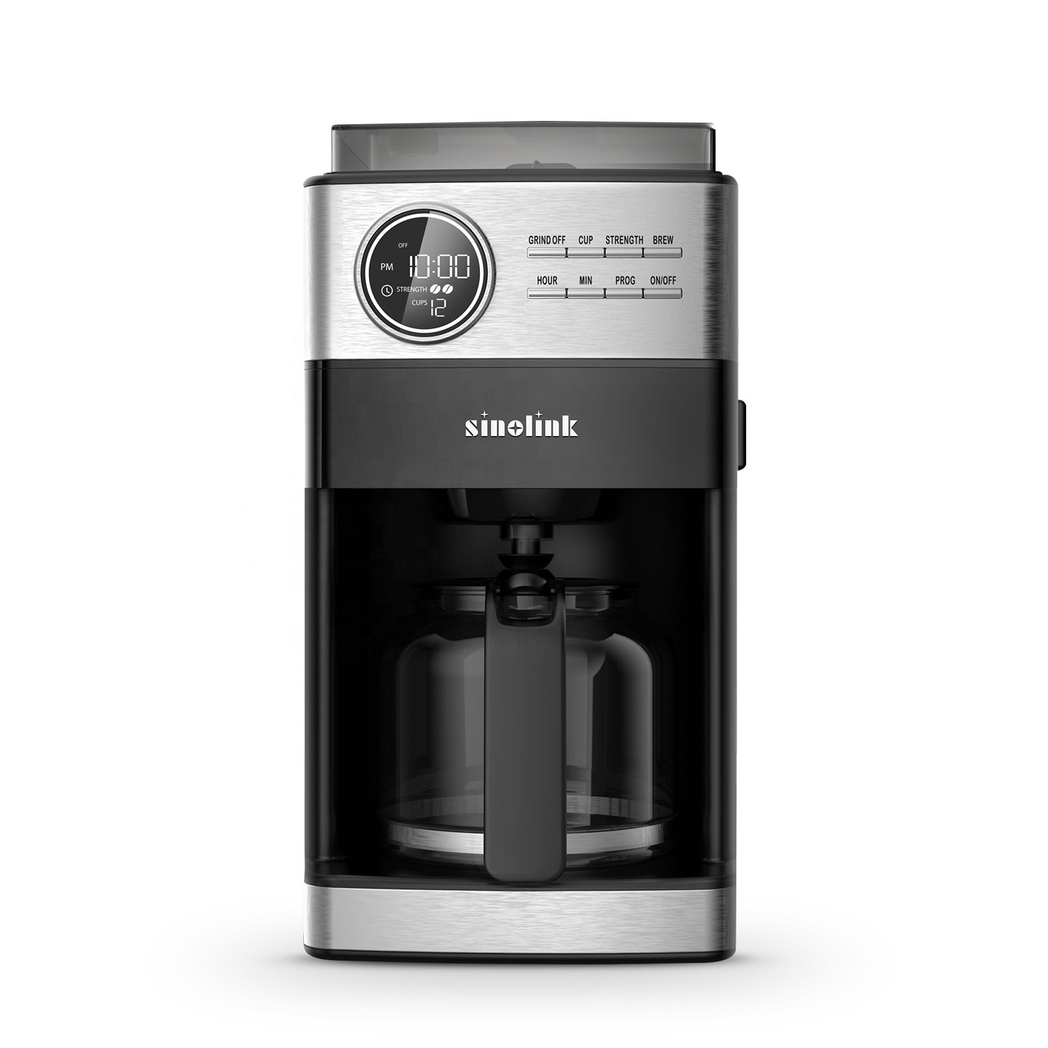 12 cup Automatic Grind and Brew Programmable Drip coffee maker ...
