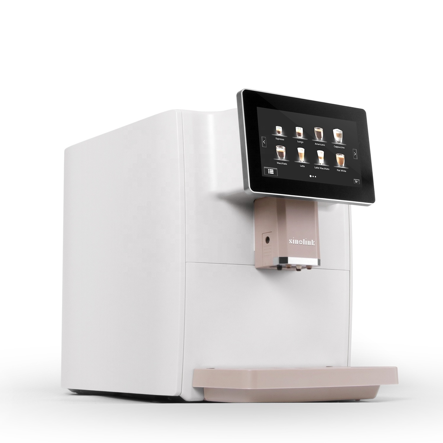 19 Bar Touch Screen Fully Automatic espresso coffee maker White Smart ...