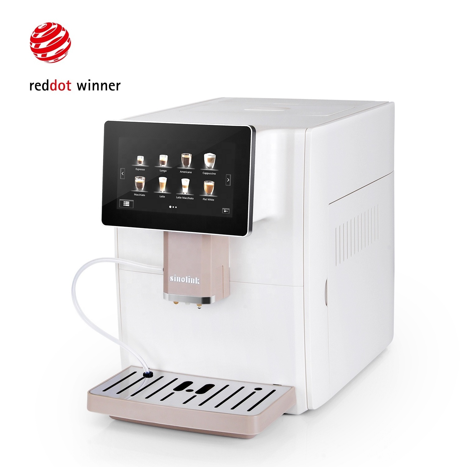 19 Bar Touch Screen Fully Automatic espresso coffee maker White Smart ...