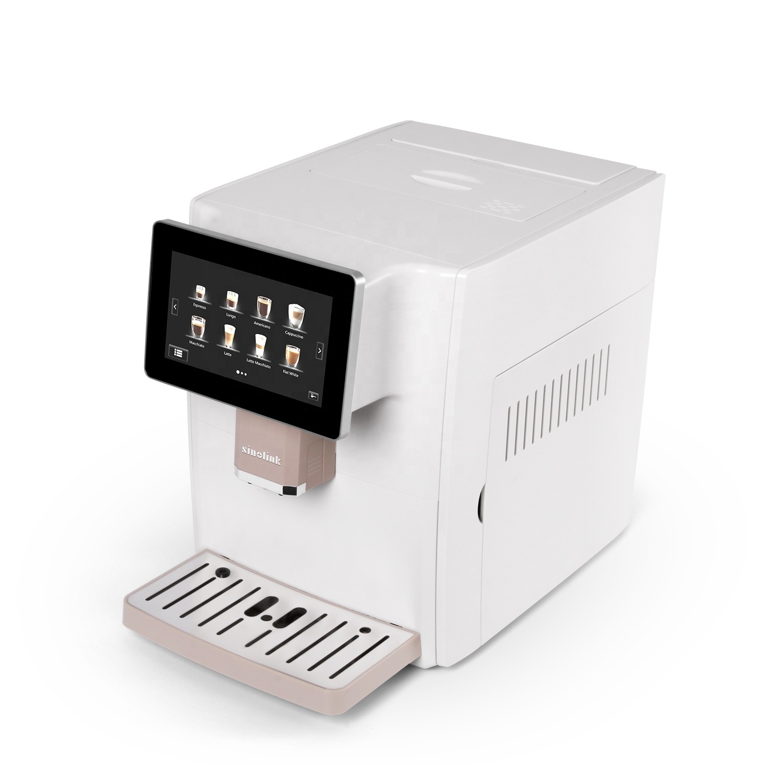 19 Bar Touch Screen Fully Automatic espresso coffee maker White Smart ...