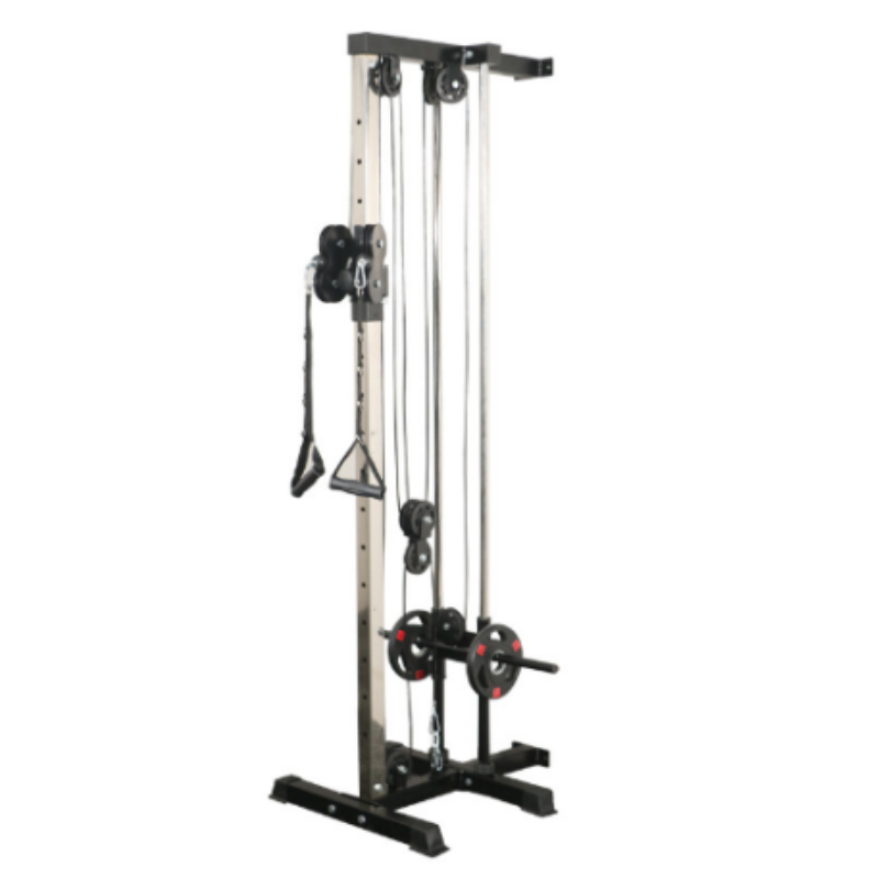 Fitness Pull Down Crossover Machine Chest Expansion Wall Mount Dual ...