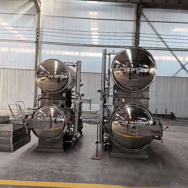 Food steam sterilizer kettle automatic water spray retort autoclave ...