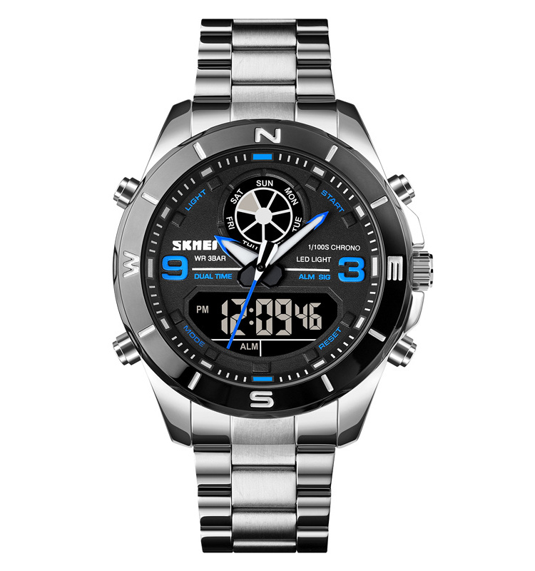 men's watches heavy watch big face stainless steel band watches hour ...