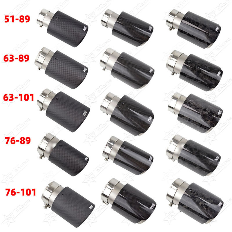 Car 2 2.5 3 4 Inch Inlet Stainless Steel Muffler Tail Pipe Tip 63mm ...