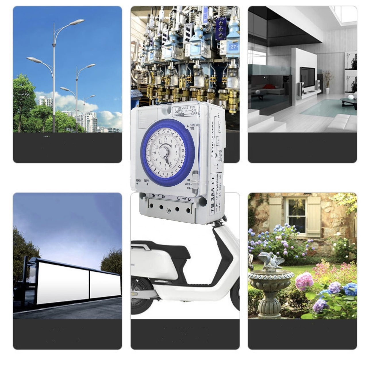 SLYB In Stock TB388 AC 220V 16A Electric Controller 24 Hour Mechanical ...