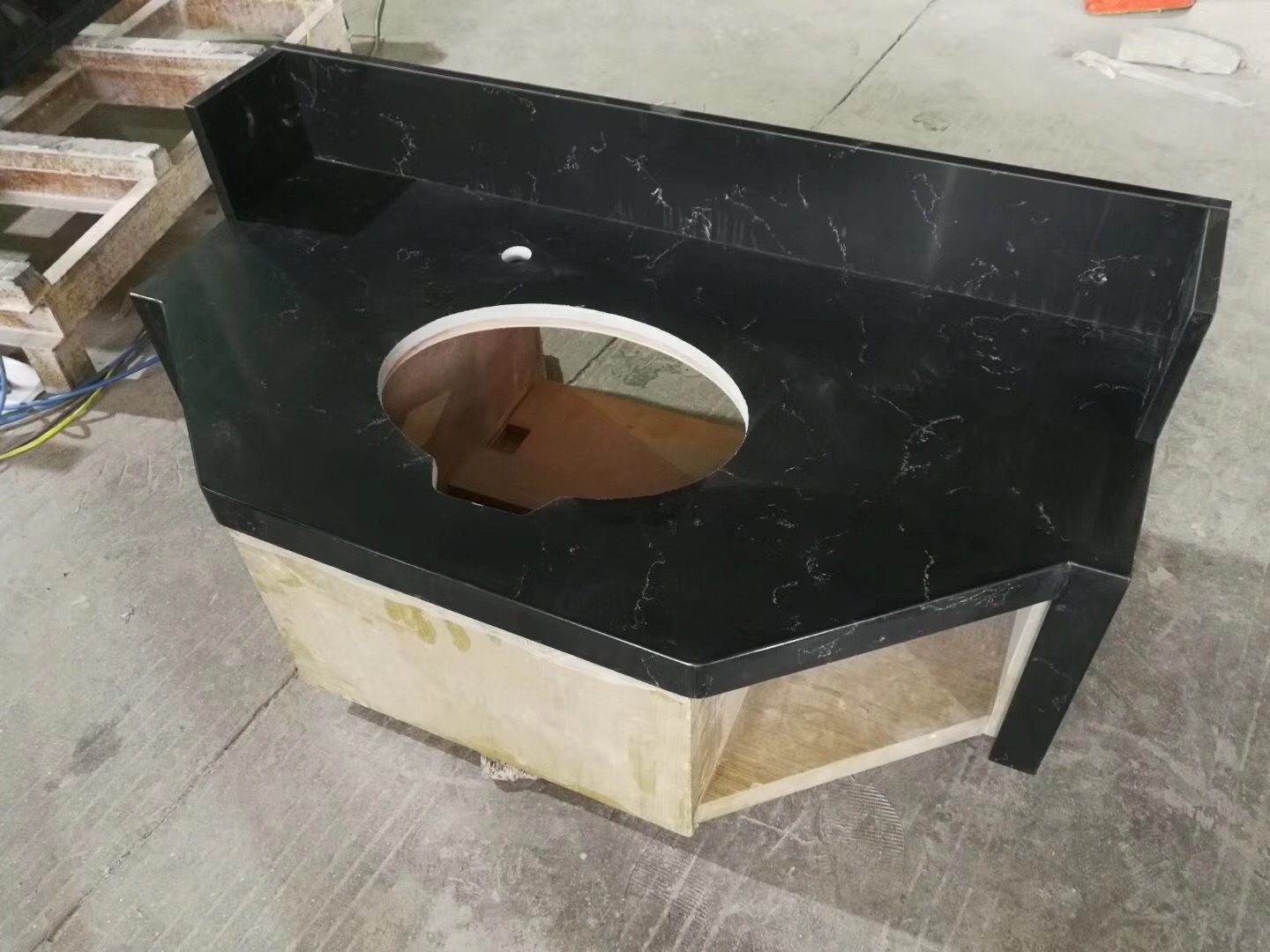 artificial quartz stone polished slab luxury hotel bathroom wash basin ...