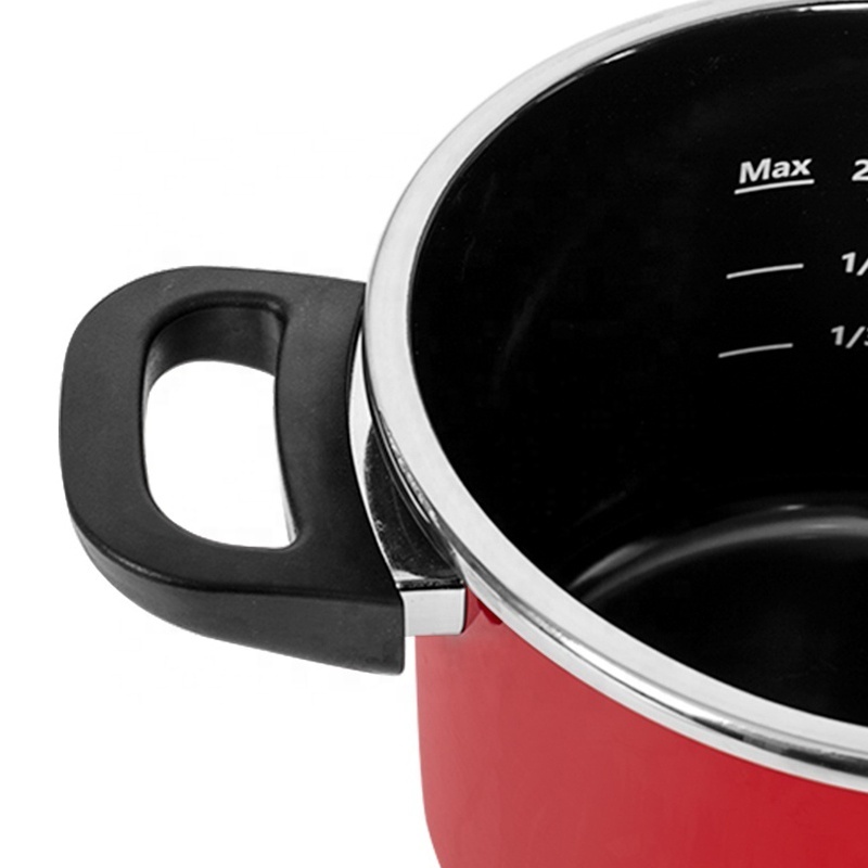 Red color enamel High-end Safe and Energy-saving commercial Stainless ...