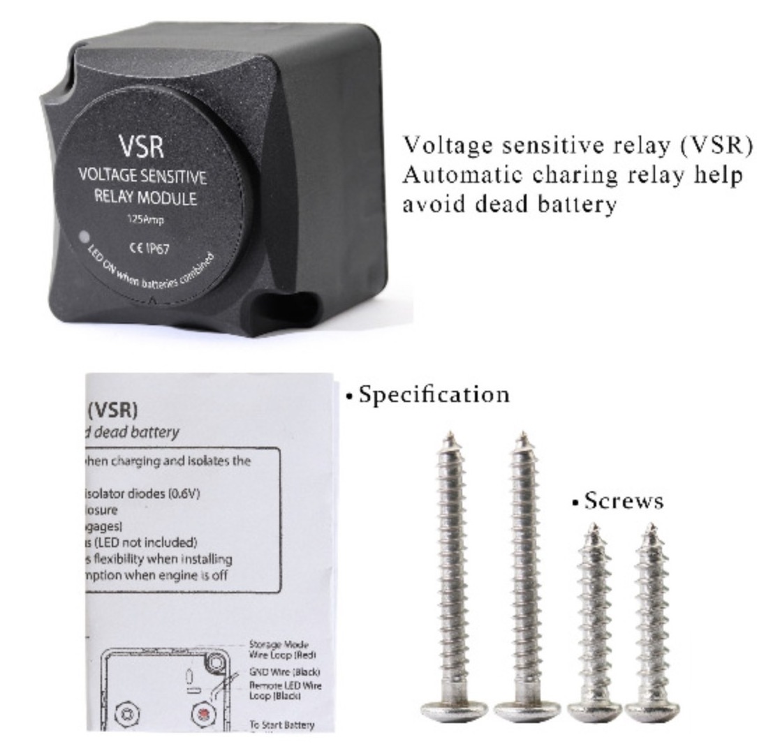 12V 140Amp Dual Smart Battery Isolator VSR Voltage Sensitive Relay ...